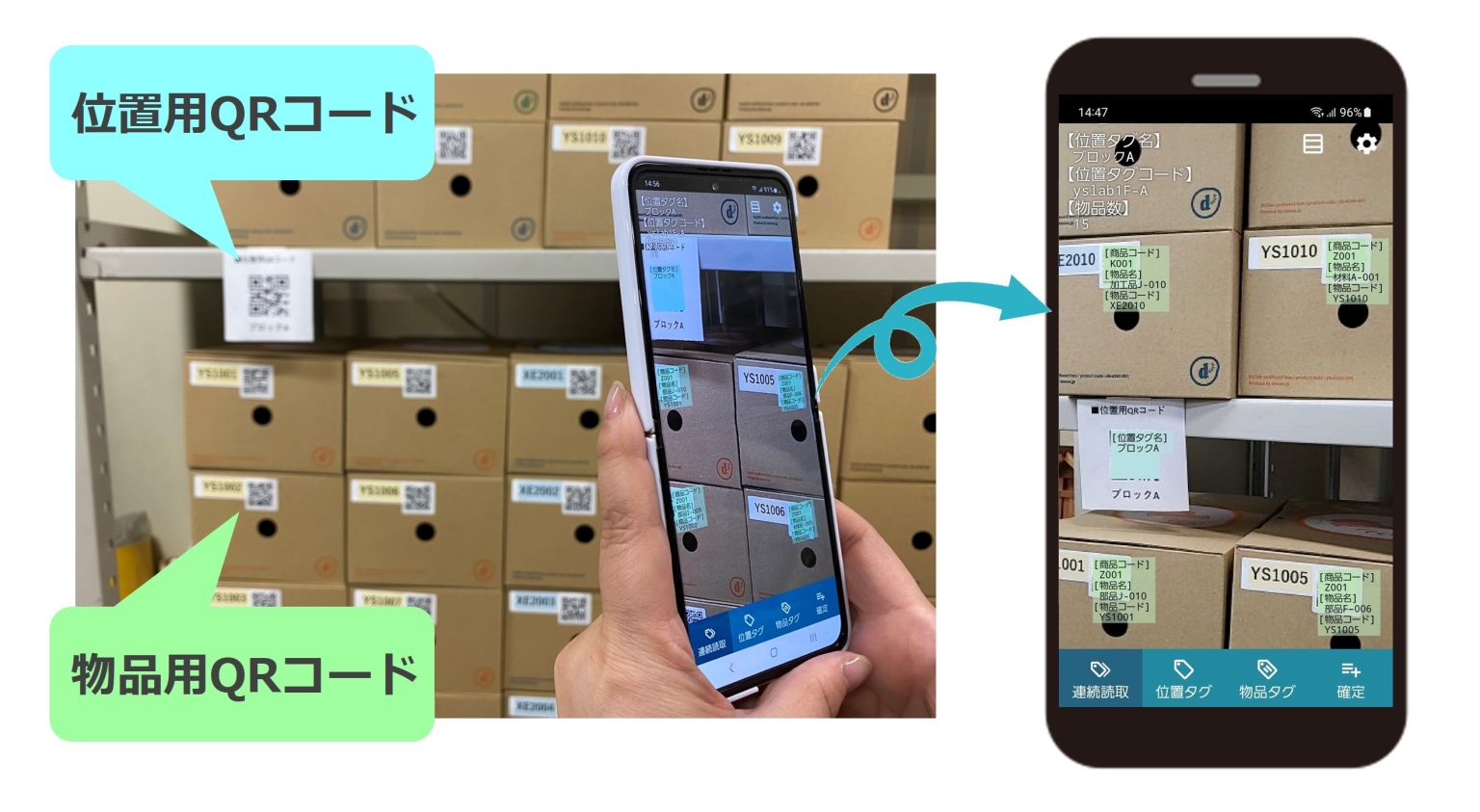 QRコード複数一括読取で屋内のロケーション管理 / Xeye活用のヒント ｜ 物品位置管理IoTサービス Xeye（クロスアイ）